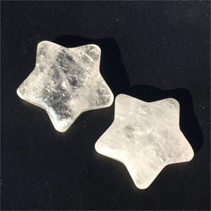 5pcs Natural Clear Quartz Star,quartz Crystal Star,mini Star,crystal ...