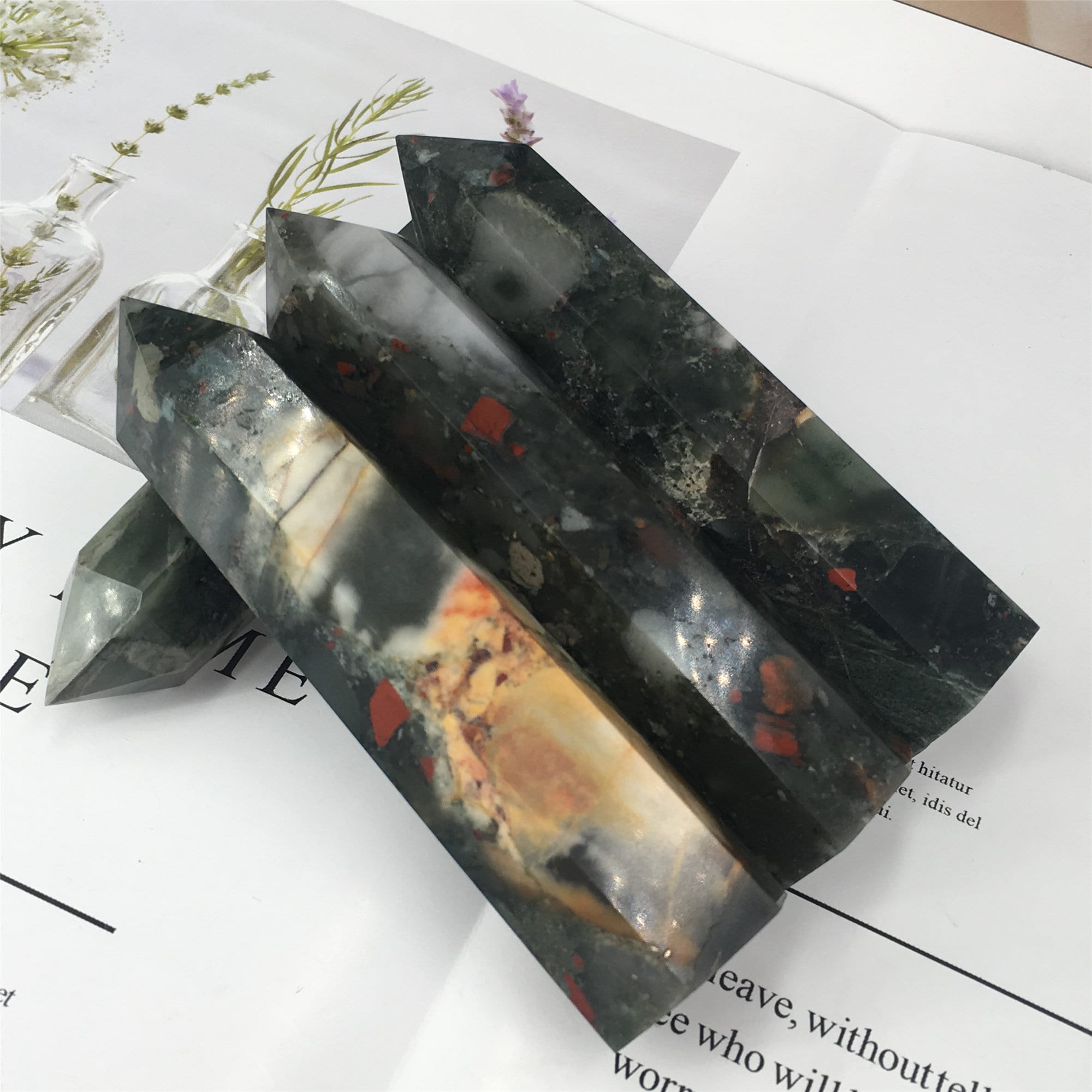 1pc Natural Blood Stone Quartz Crystal ObeliskQuartz | Etsy