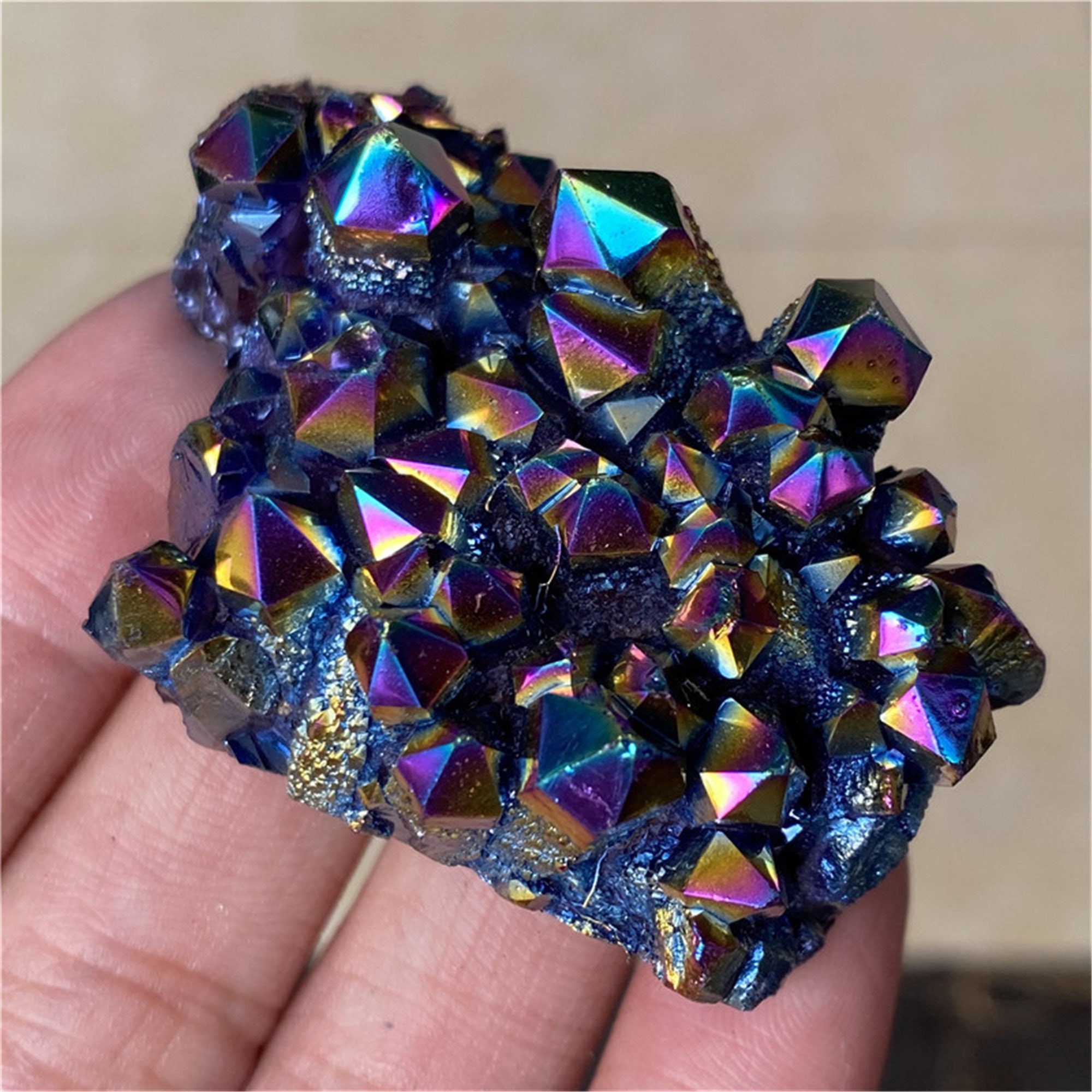 30G Natural Rainbow Titanium Aura Quartz Crystal - Etsy