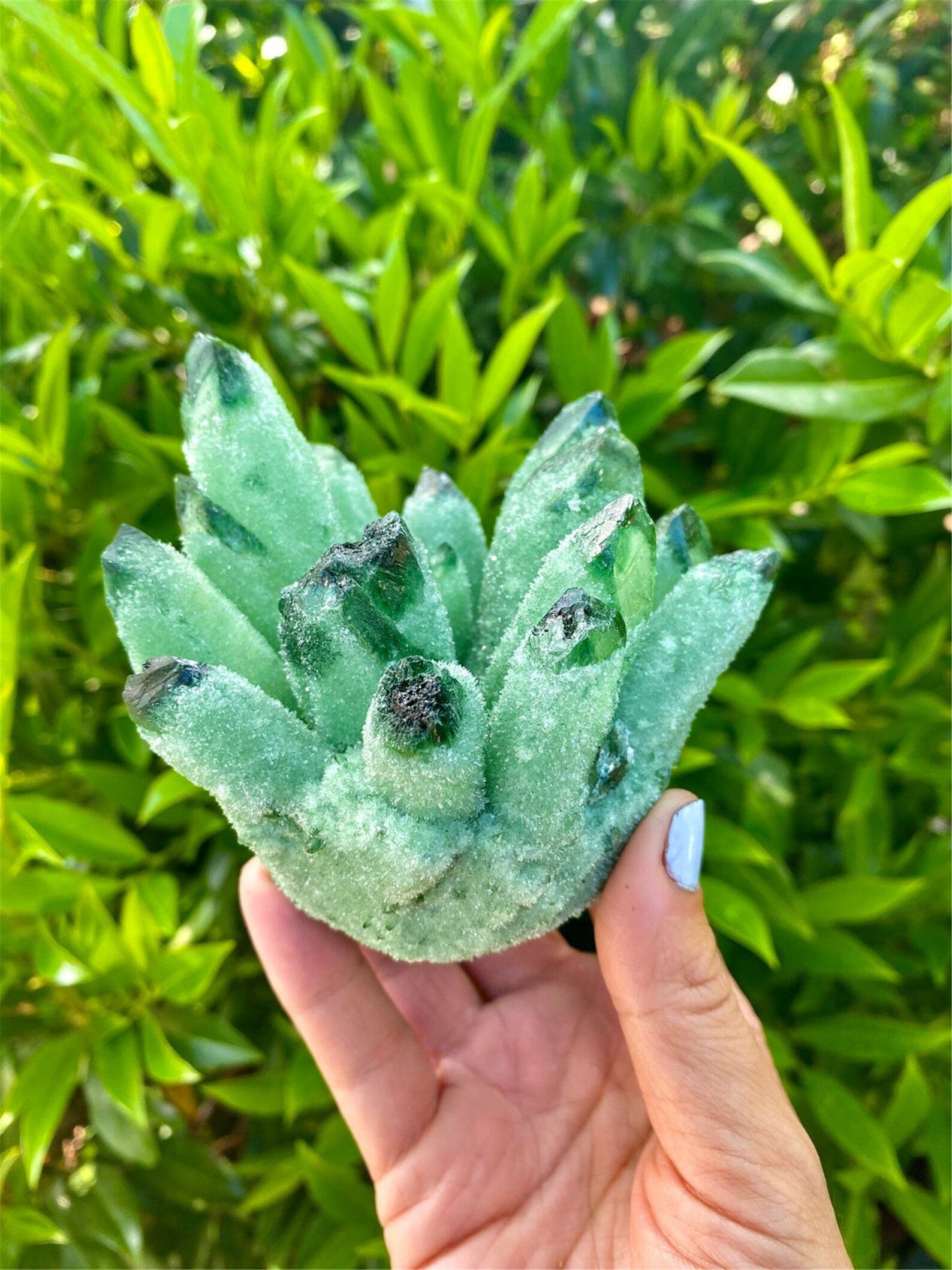 1PC Green Quartz Crystal Clusterquartz Crystal Pointquartz - Etsy