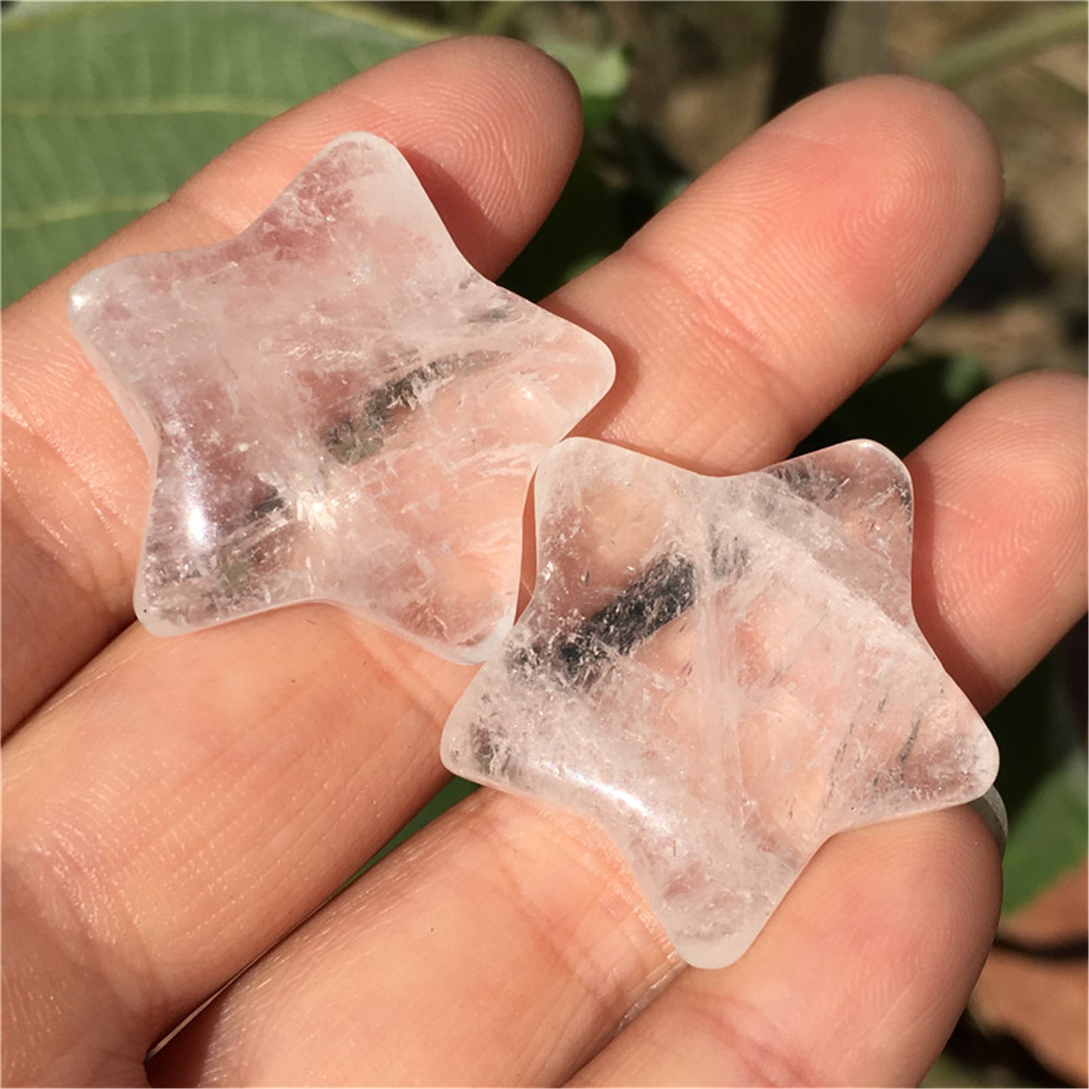 5pcs Natural Clear Quartz Starquartz Crystal Starmini - Etsy