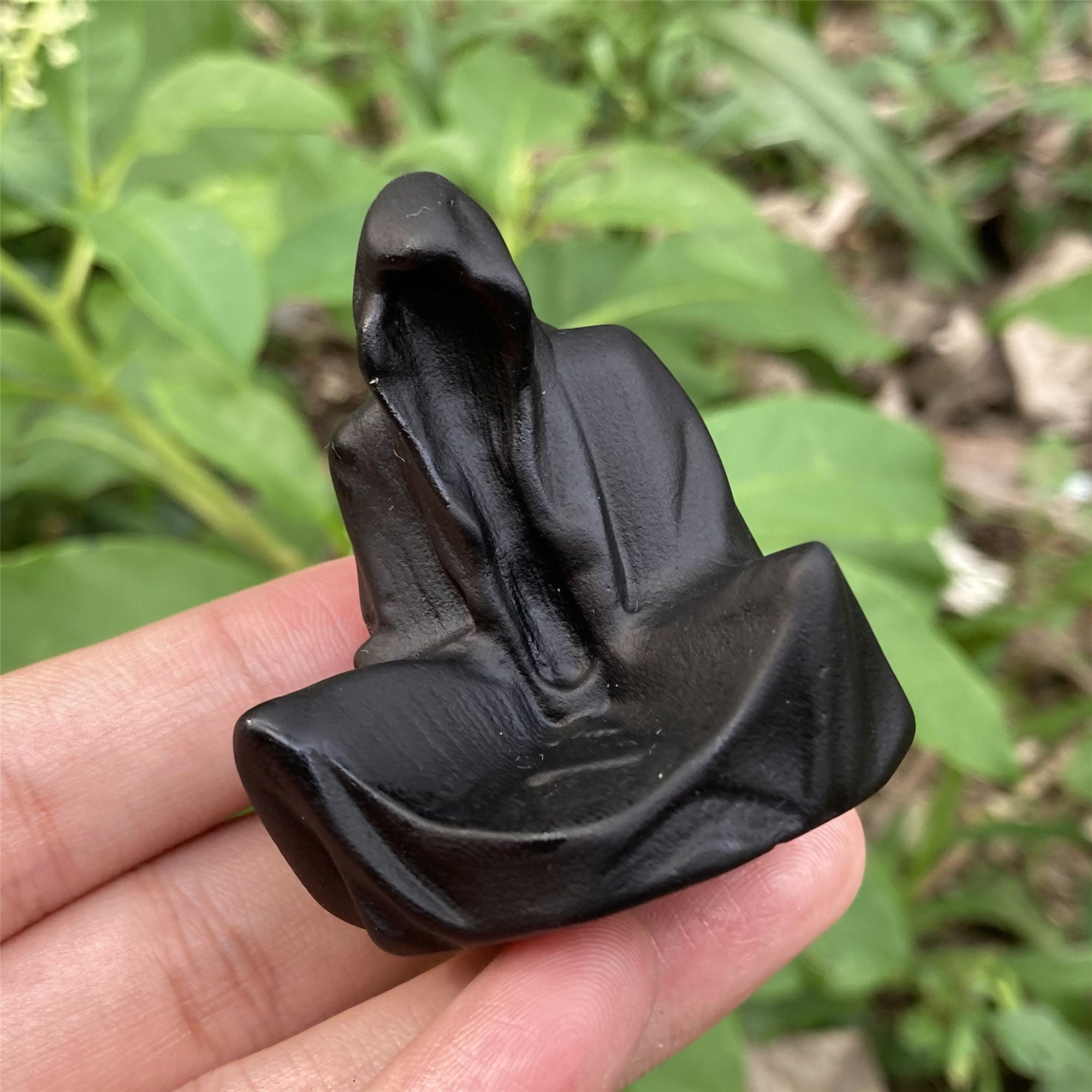 1PC 2 Natural Obsidian Menhand Carving Crystal - Etsy