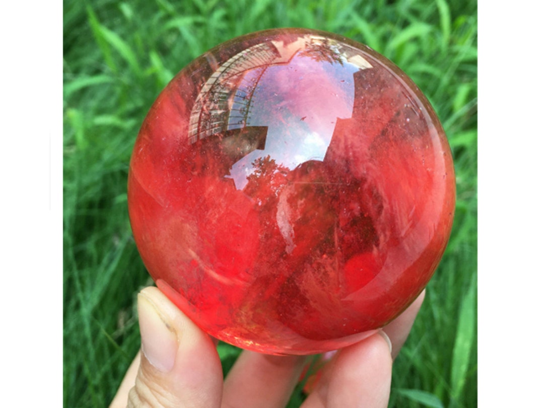 250g Red Smelting Stone Ball,quartz Ball,quartz Sphere,crystal Sphere ...