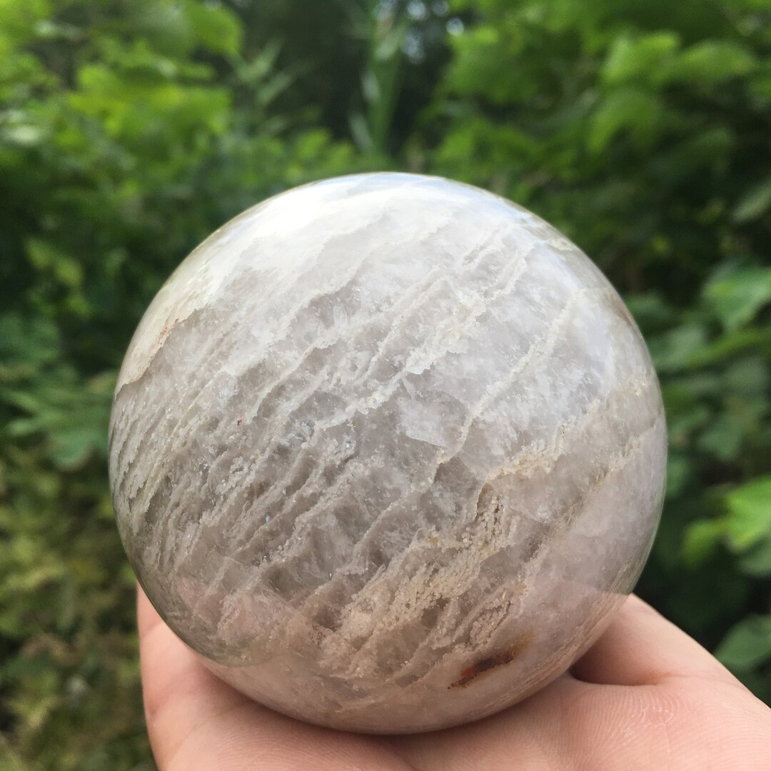 1.36LB Natural Thousand Layers of Ghost Crystal Sphere,quartz Crystal Sphere,melaleuca Blue ...