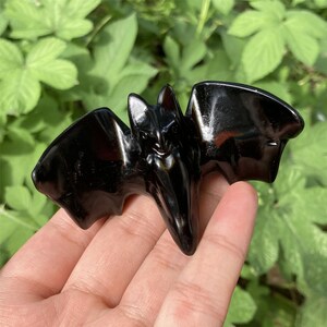 2.9 Natural Obsidian Bat,quartz Animal,crystal Bat,energy Crystal ...