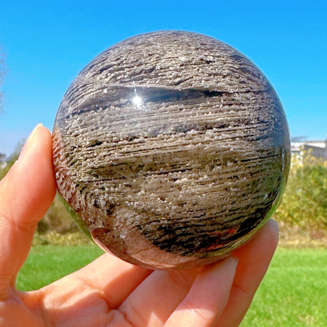 Natural Thousand Layers of Ghost Crystal Spherequartz Crystal - Etsy