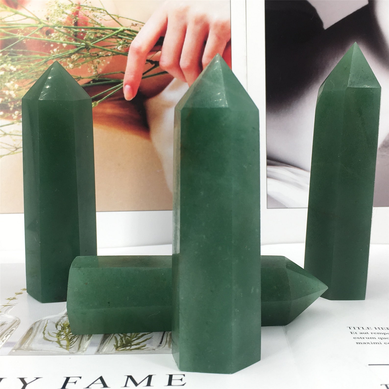 1pc Natural Green Aventurine Quartz Crystal Obeliskquartz - Etsy