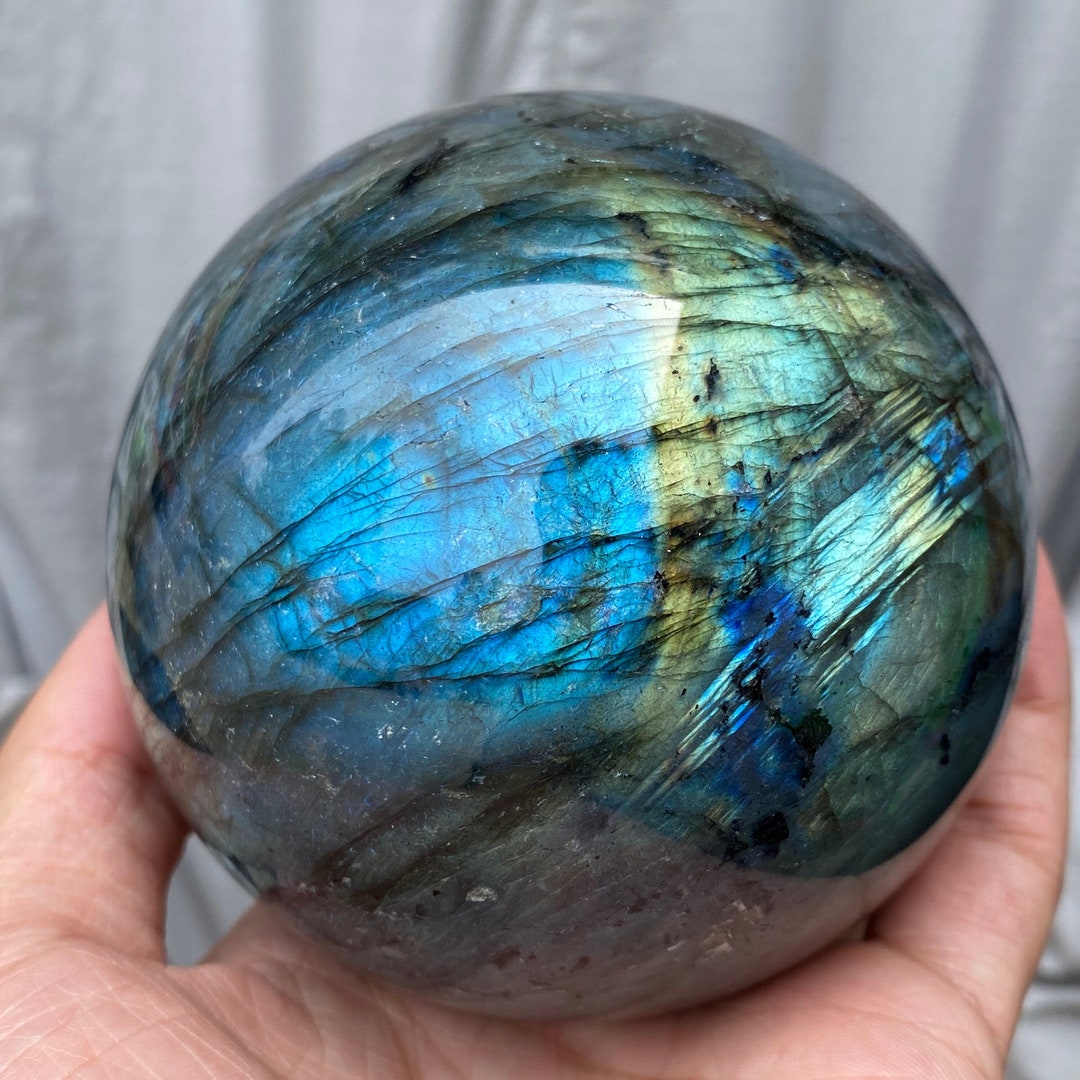 88mm Natural Labradorite Ball,quartz Crystal Sphere,home Decoration ...