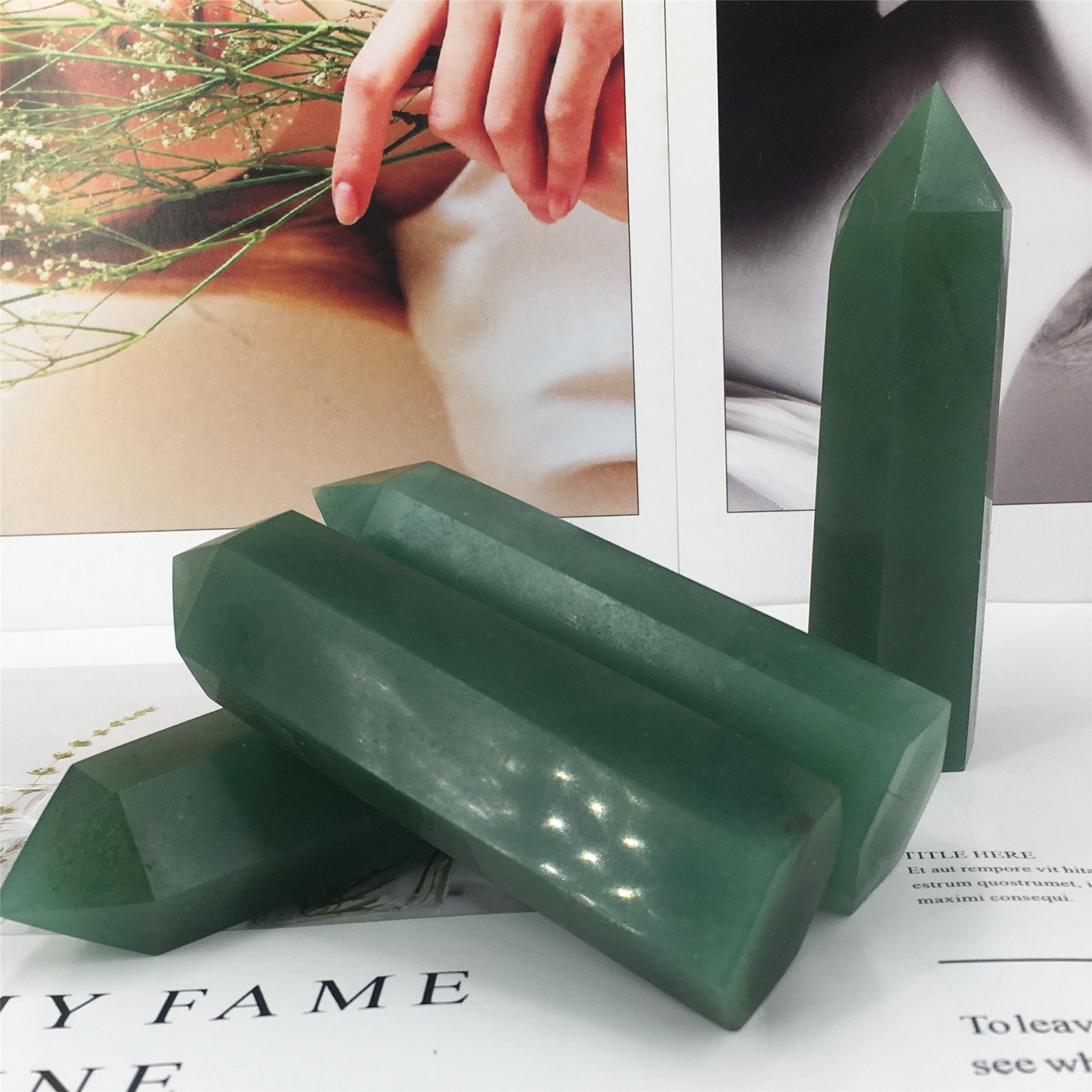 1pc Natural Green Aventurine Quartz Crystal Obeliskquartz - Etsy