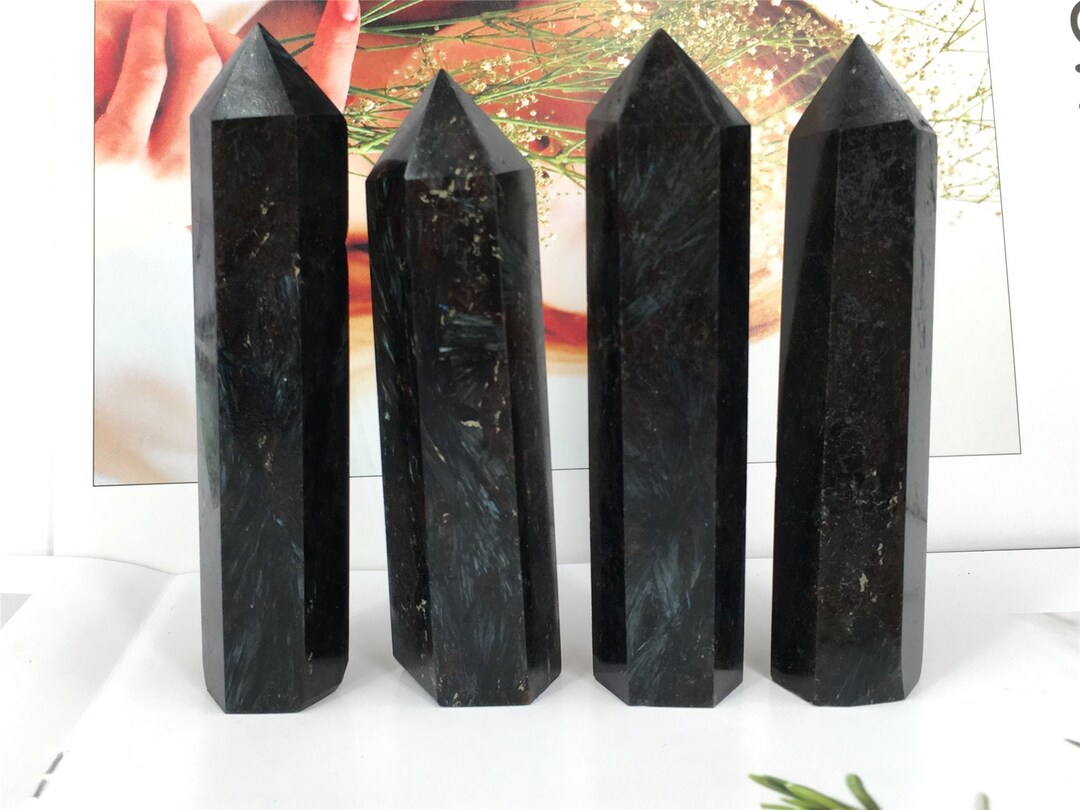 1pc Natural Astrophyllite Quartz Crystal Obeliskquartz - Etsy