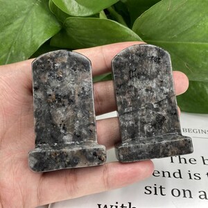 1PC 2 Natural Yooperlite Tombstone,hand Carved Quartz Tombstone,crystal ...