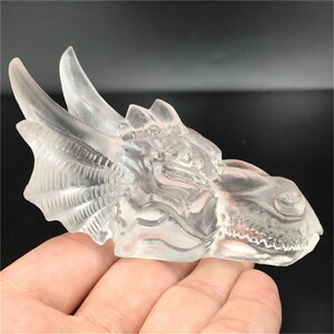 3 Hand Carved Clear Melting Stone Dragon,quartz Crystal Dragon,crystal ...