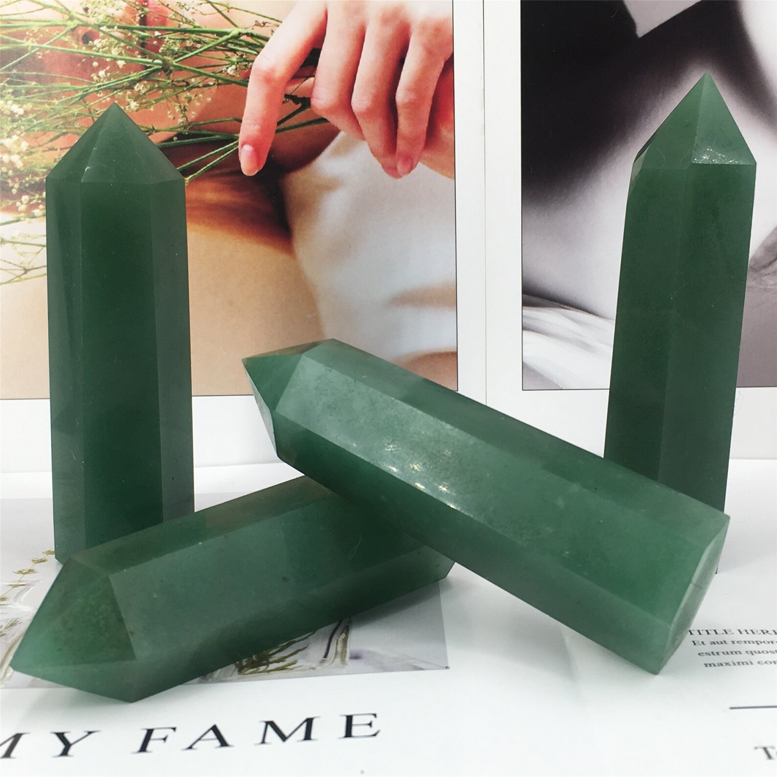 1pc Natural Green Aventurine Quartz Crystal Obeliskquartz - Etsy