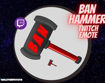 Animated Twitch and Discord Emote Fox Ban Hammer - Etsy