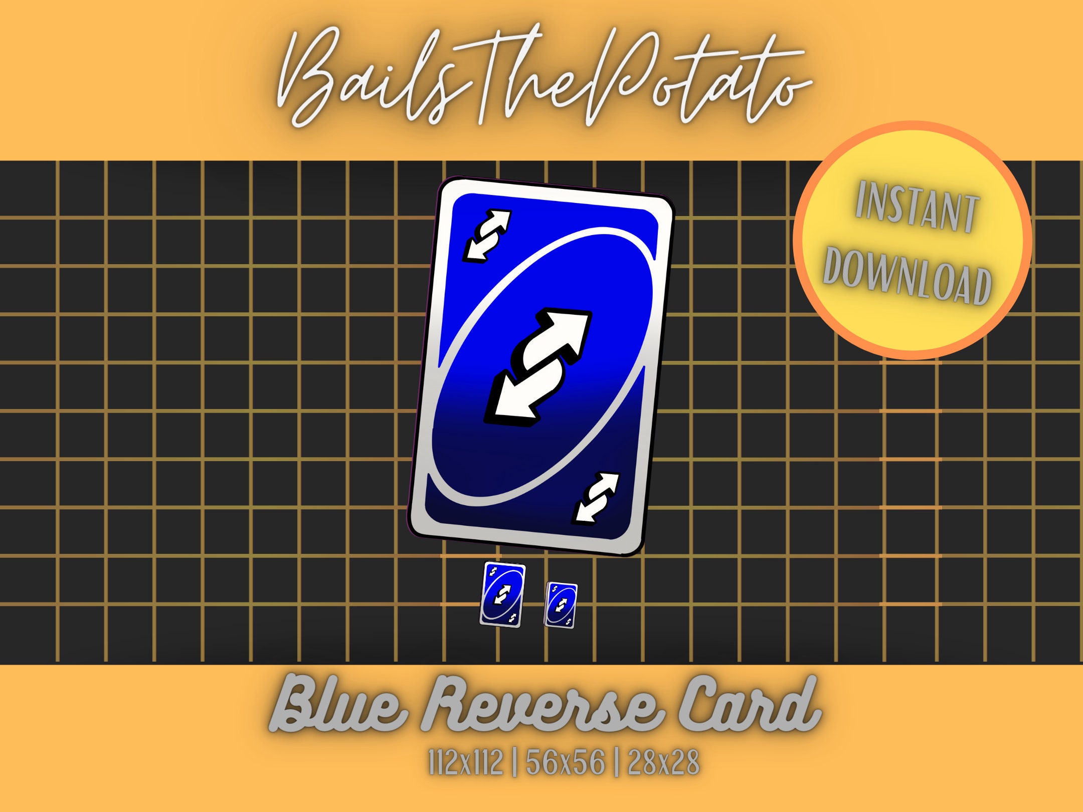 Blue Reverse Card Twitch Emote - Etsy