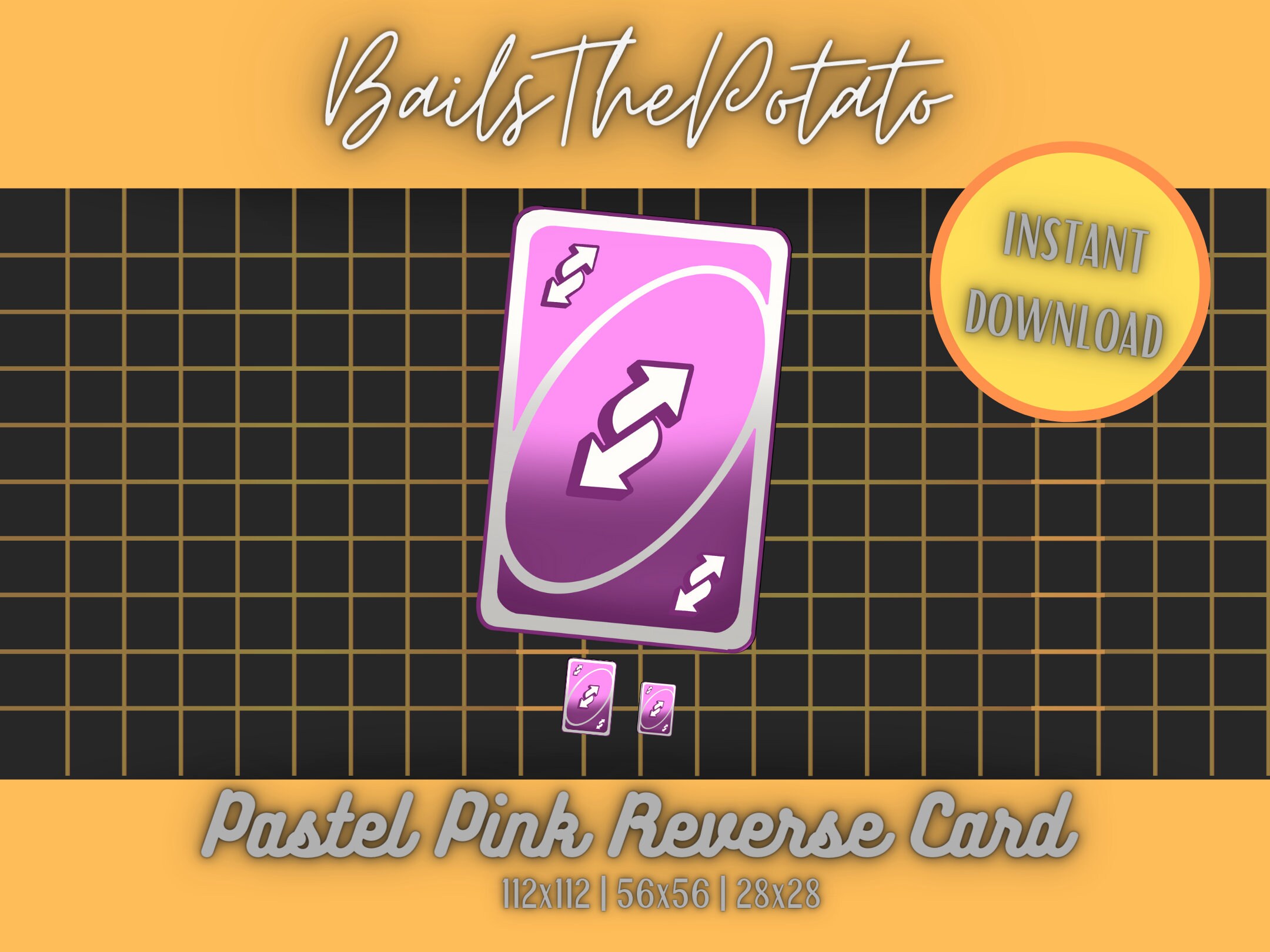 Pastel Pink Reverse Card Twitch Emote - Etsy