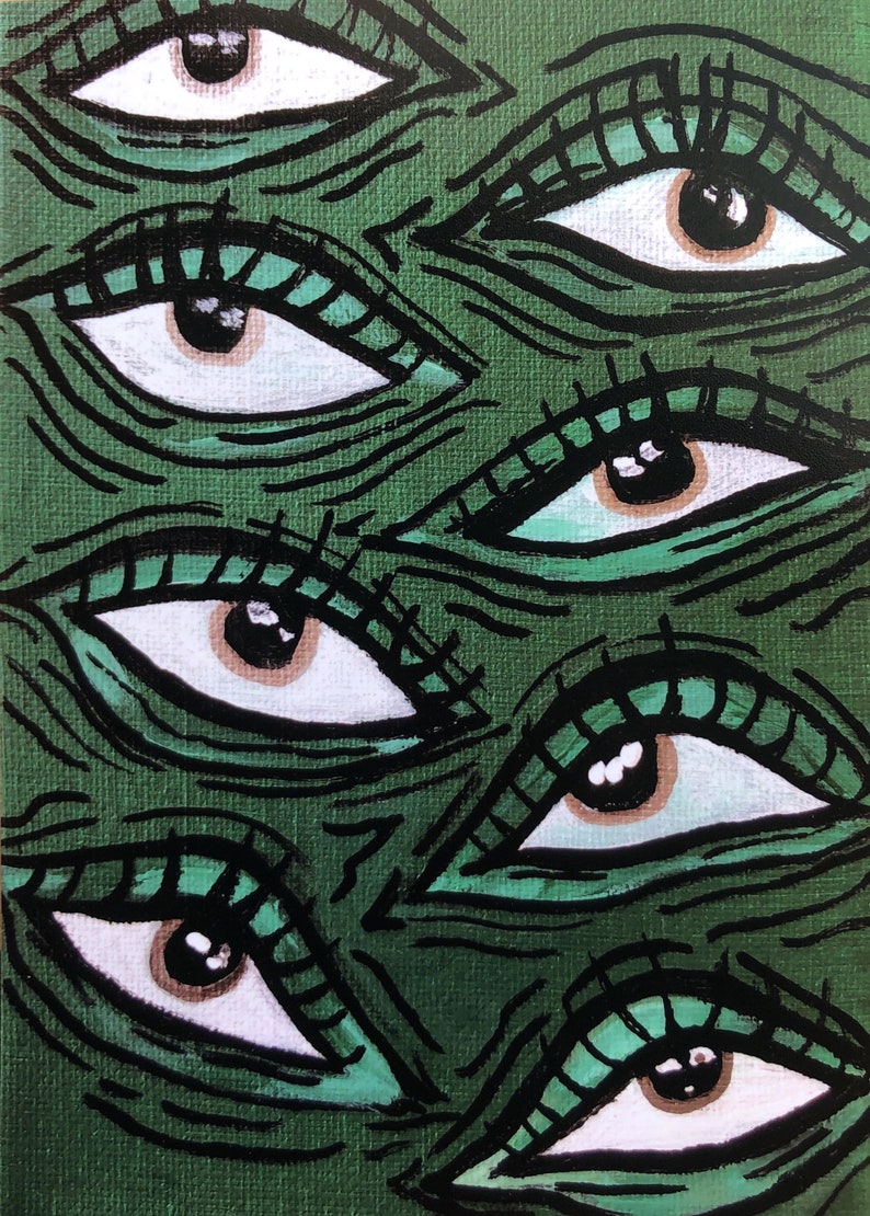 Trippy Eyes Art Print - Etsy