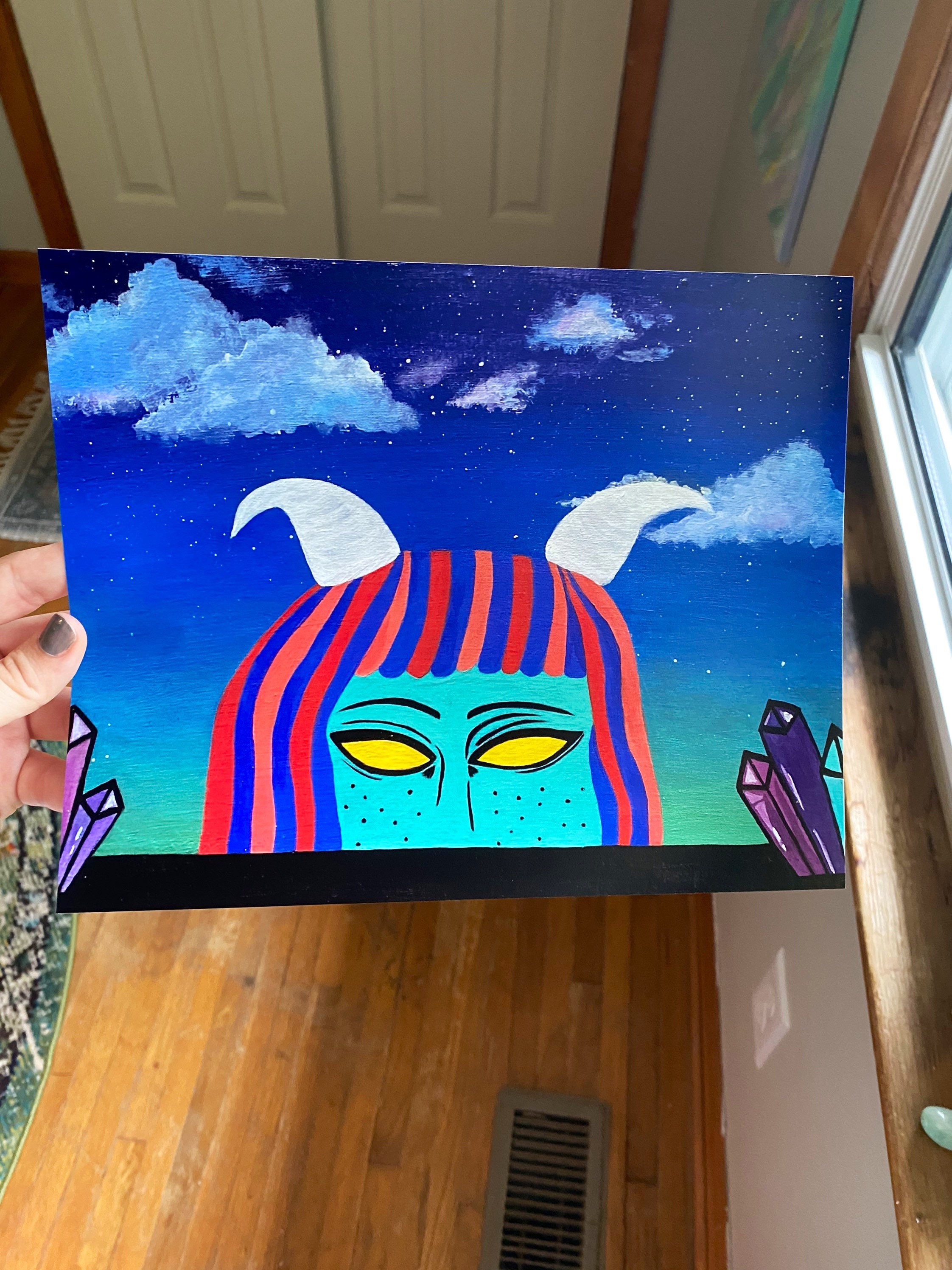 Gem Giant | Trippy Art Print - Etsy