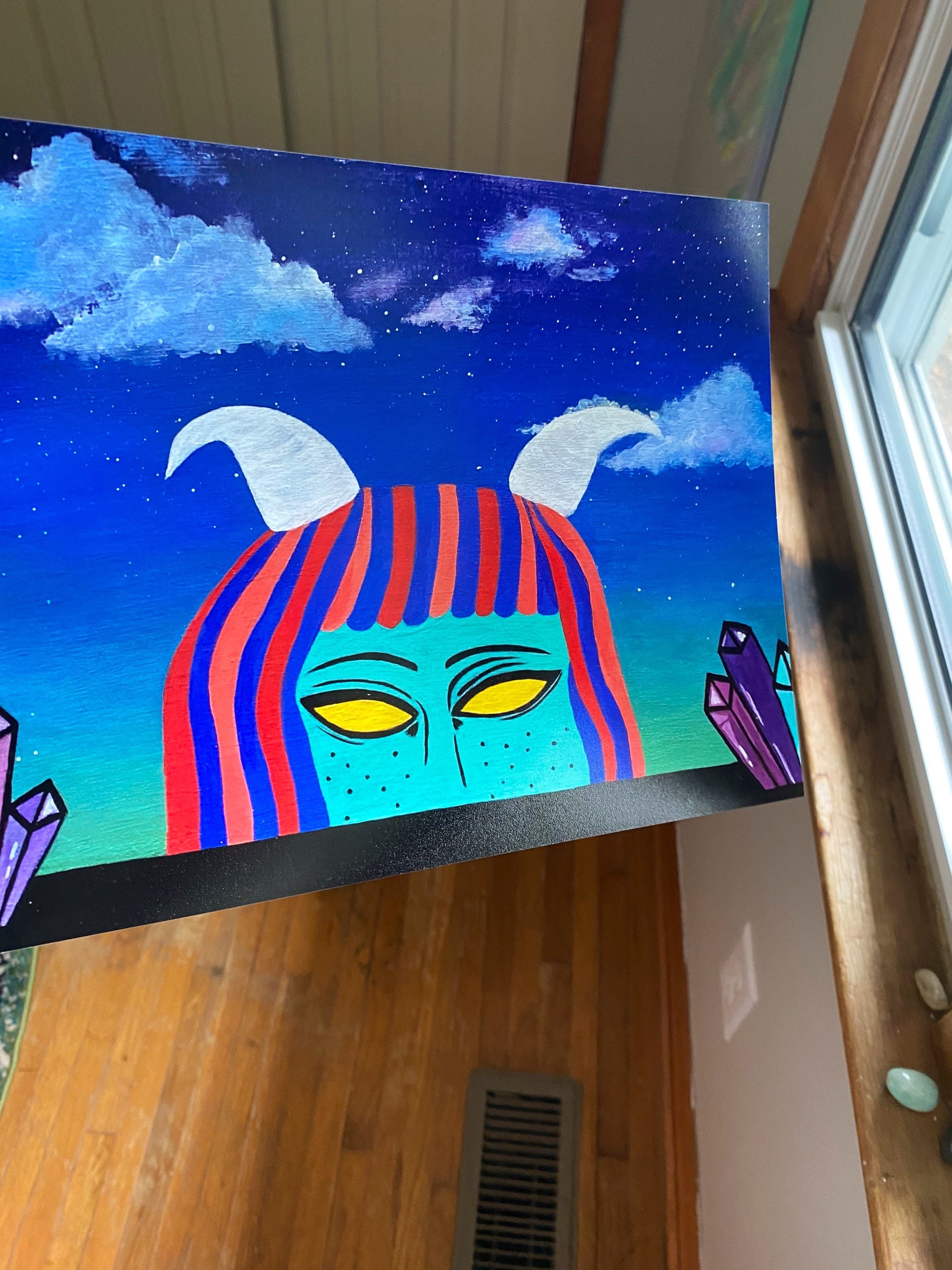Gem Giant | Trippy Art Print - Etsy