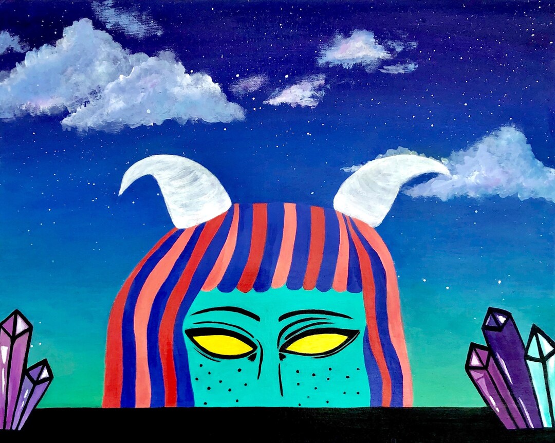 Gem Giant | Trippy Art Print - Etsy