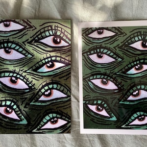 Trippy Eyes Art Print - Etsy