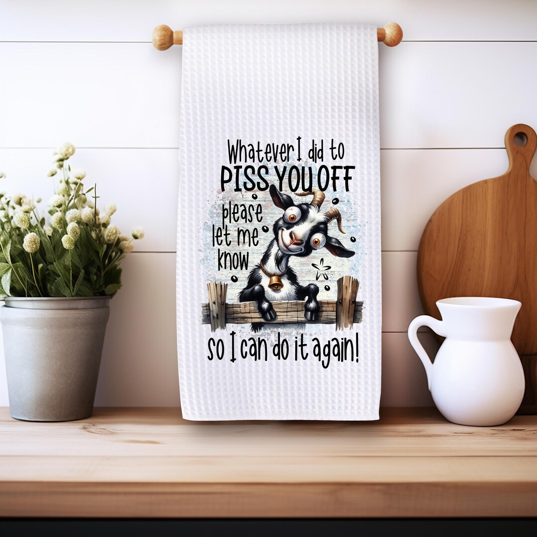 Did I Piss You Off? GOAT Microfiber Towel - Etsy