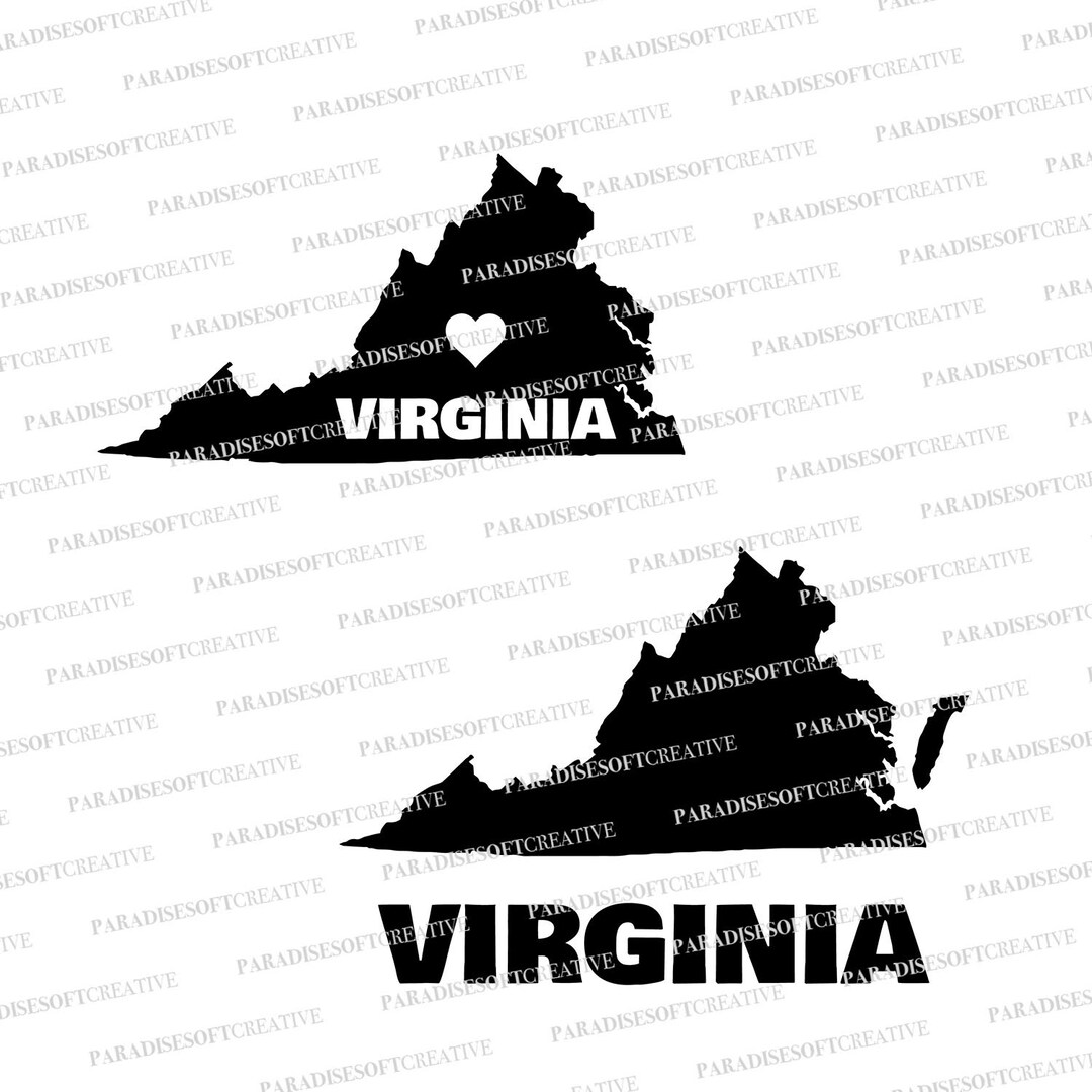 Virginia SVG, Virginia Shape State, Virginia Silhouette, Virginia State ...