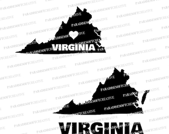 State of Virginia Svg | Etsy