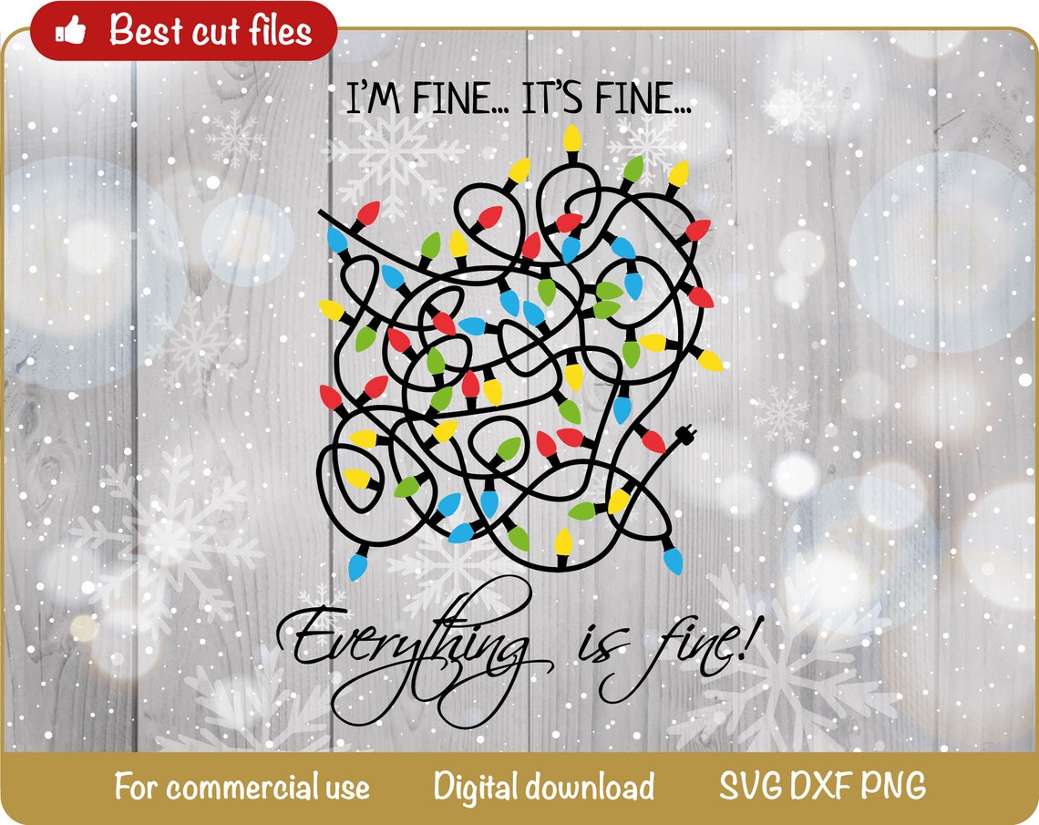 Jumbled Christmas Lights SVG Mess of Christmas Lights SVG | Etsy