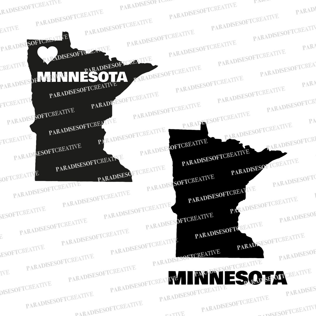 Minnesota SVG, Minnesota Shape State, Minnesota Silhouette, Minnesota ...
