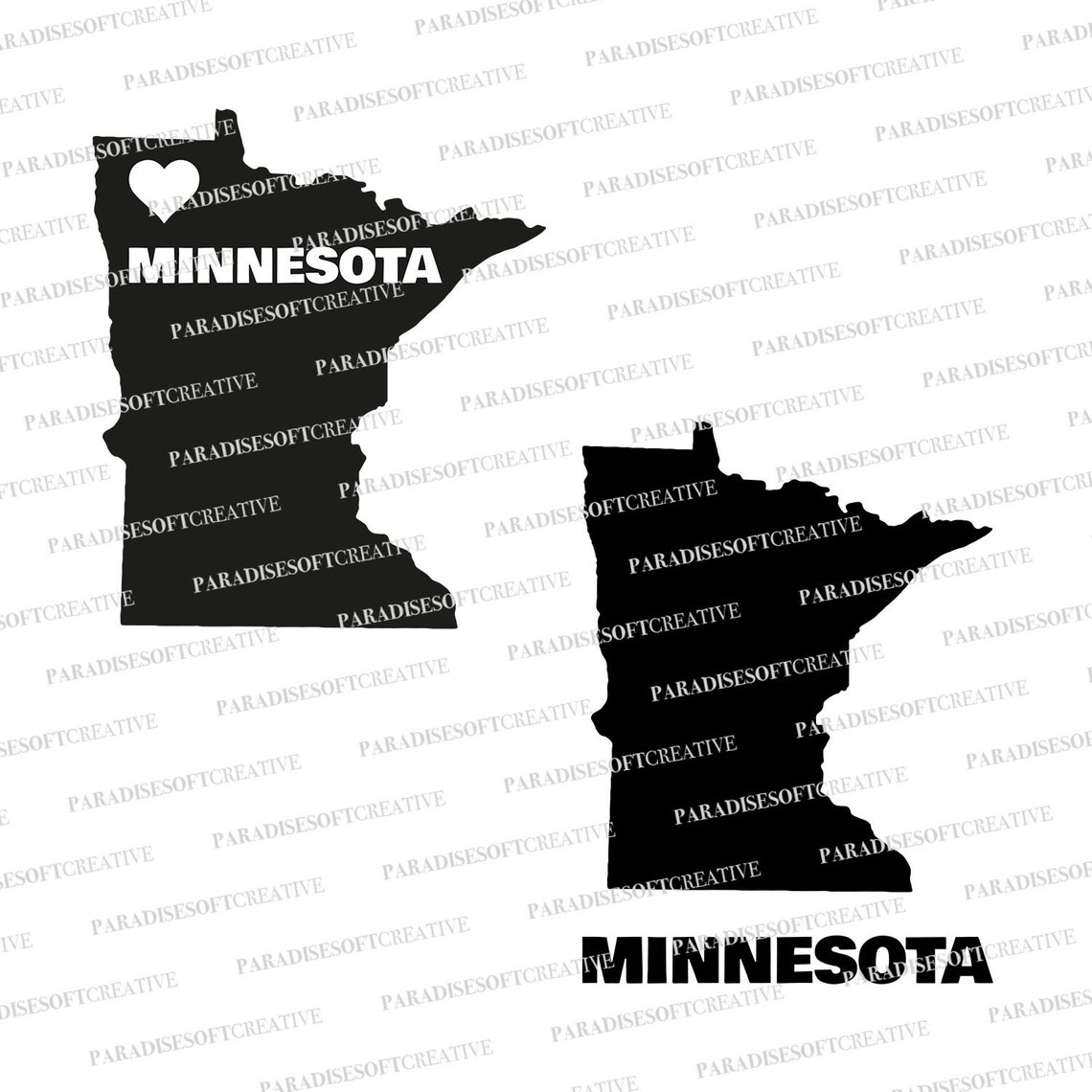 Minnesota SVG Minnesota Shape State Minnesota Silhouette - Etsy