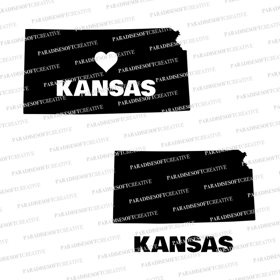 Kansas SVG, Kansas Shape State, Kansas Silhouette, Kansas State, Kansas ...