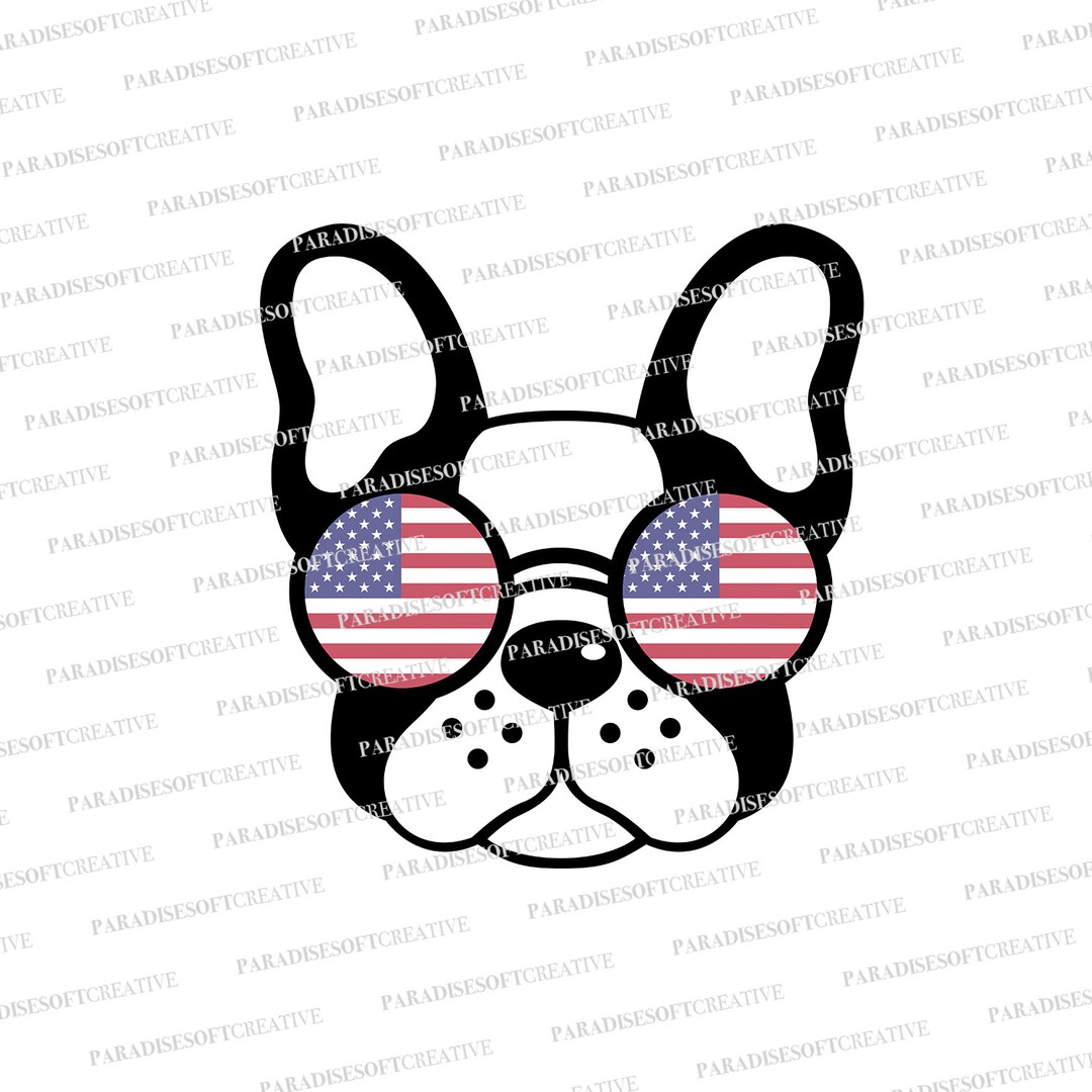 4th of July Svg, Independence Day Svg, French Bulldog USA Svg, USA Flag ...