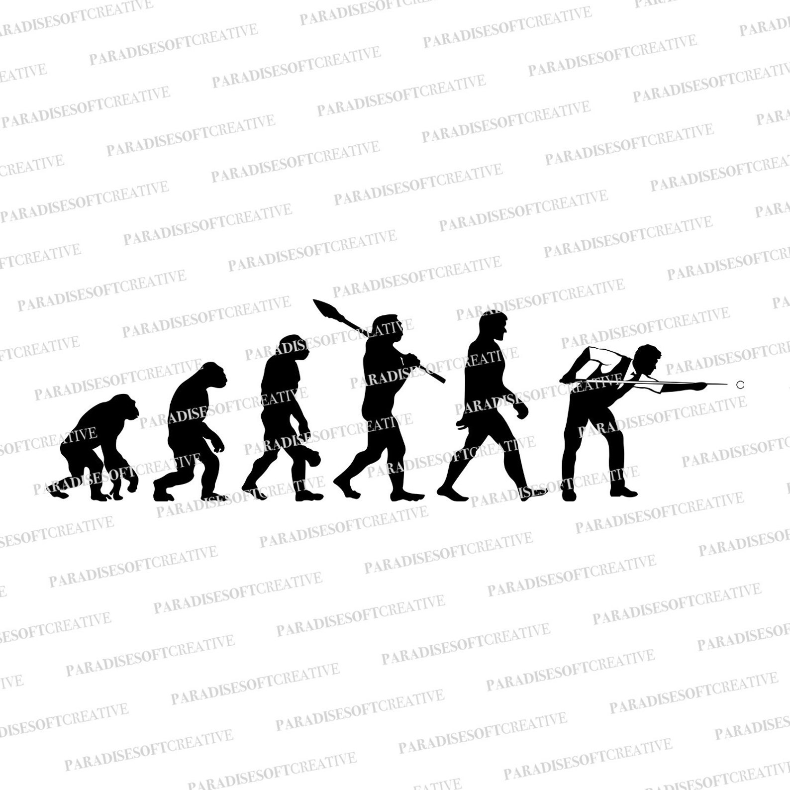 Pool Player Evolution SVG - Billiard Player Evolution SVG - Evolution ...