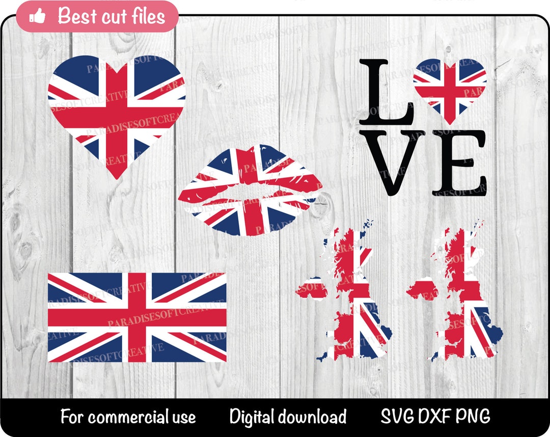 UK Flag Svg, UK Heart Svg, UK Love Svg, I Love Uk Svg, United Kingdom ...