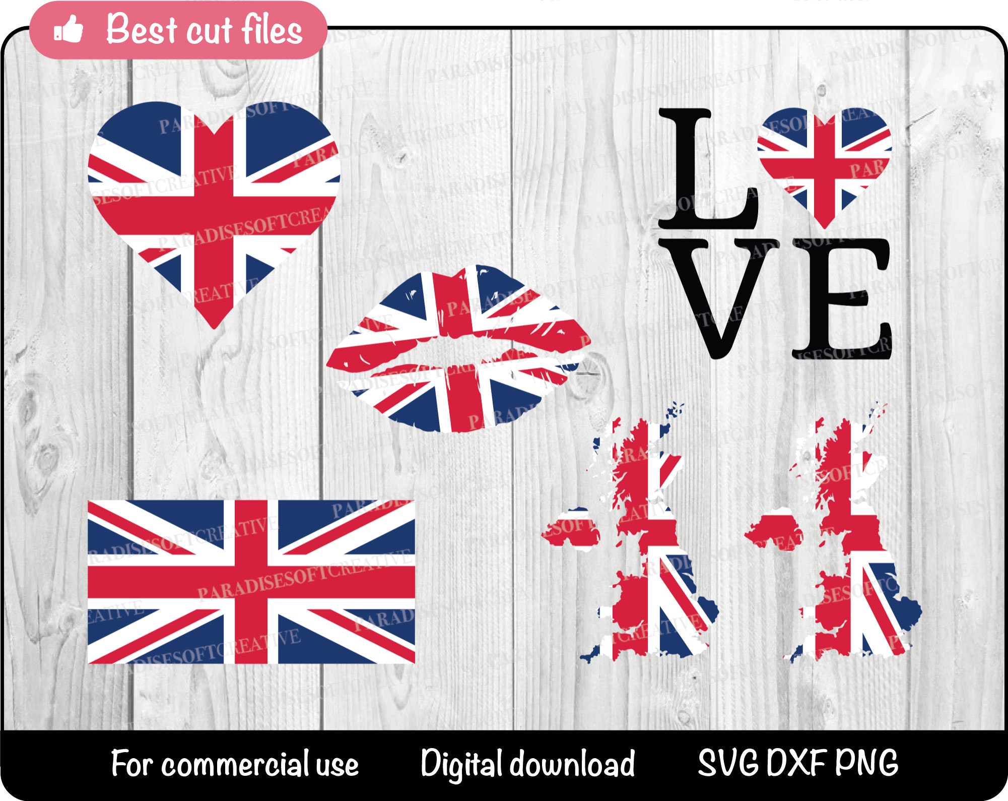 UK Flag Svg UK Heart Svg UK Love Svg I Love Uk Svg United - Etsy UK