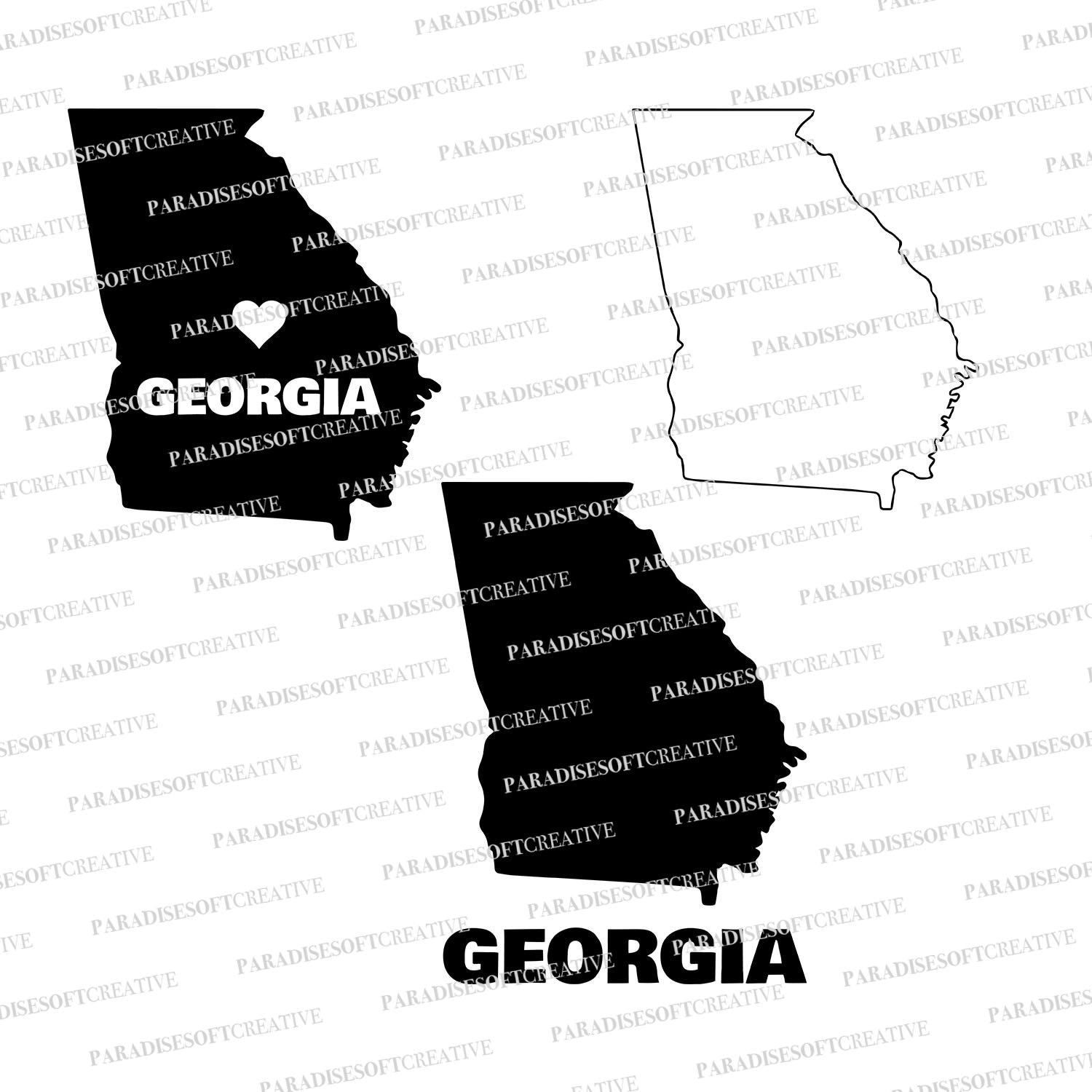 Georgia SVG Georgia Shape State Georgia Silhouette Georgia - Etsy UK
