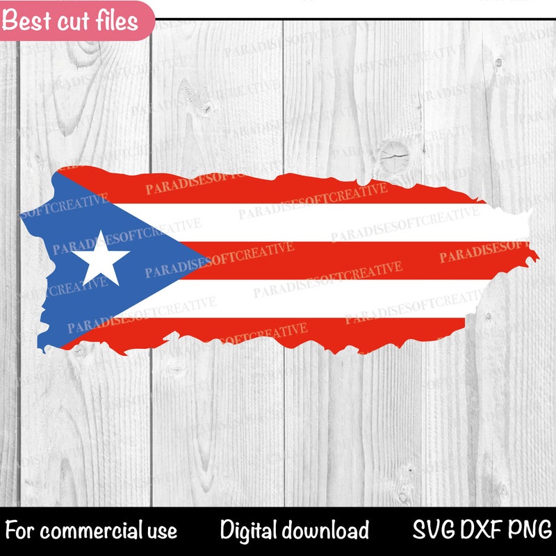 Puerto Rico Flag Svg - Etsy