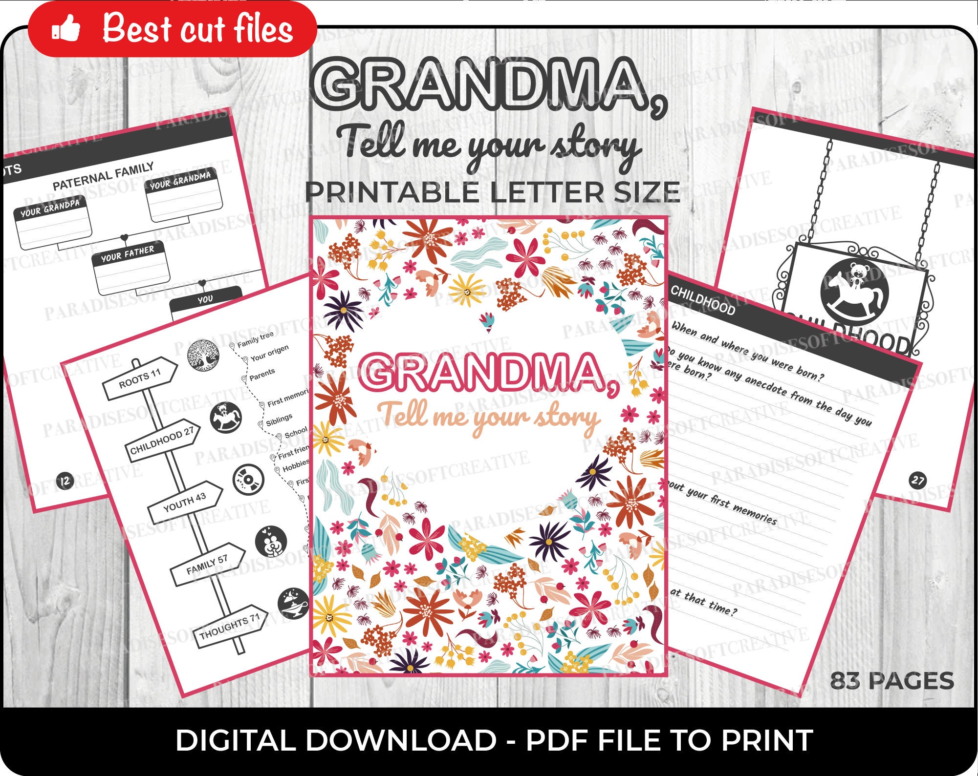 Grandma Tell Me Your Story PDF - A Perfect Gift for Your Grandmother ...