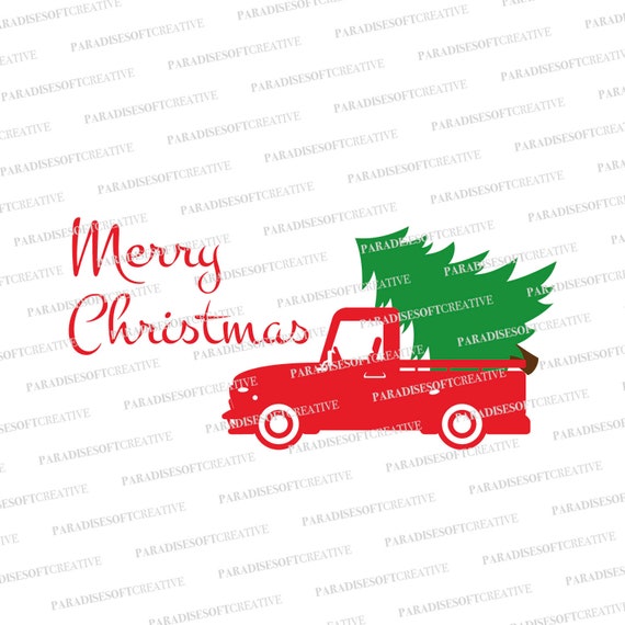 Christmas Truck and Tree SVG Christmas Truck Svg Merry | Etsy