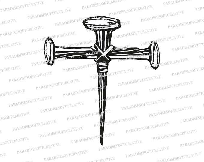 Three Nails Cross SVG Cut File, Faith Jesus Crucifix Christian ...