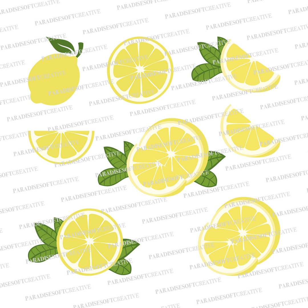 Lemon SVG Bundle, Lemon SVG, Lemon Slice, Fruit Svg, Lemon Clipart ...