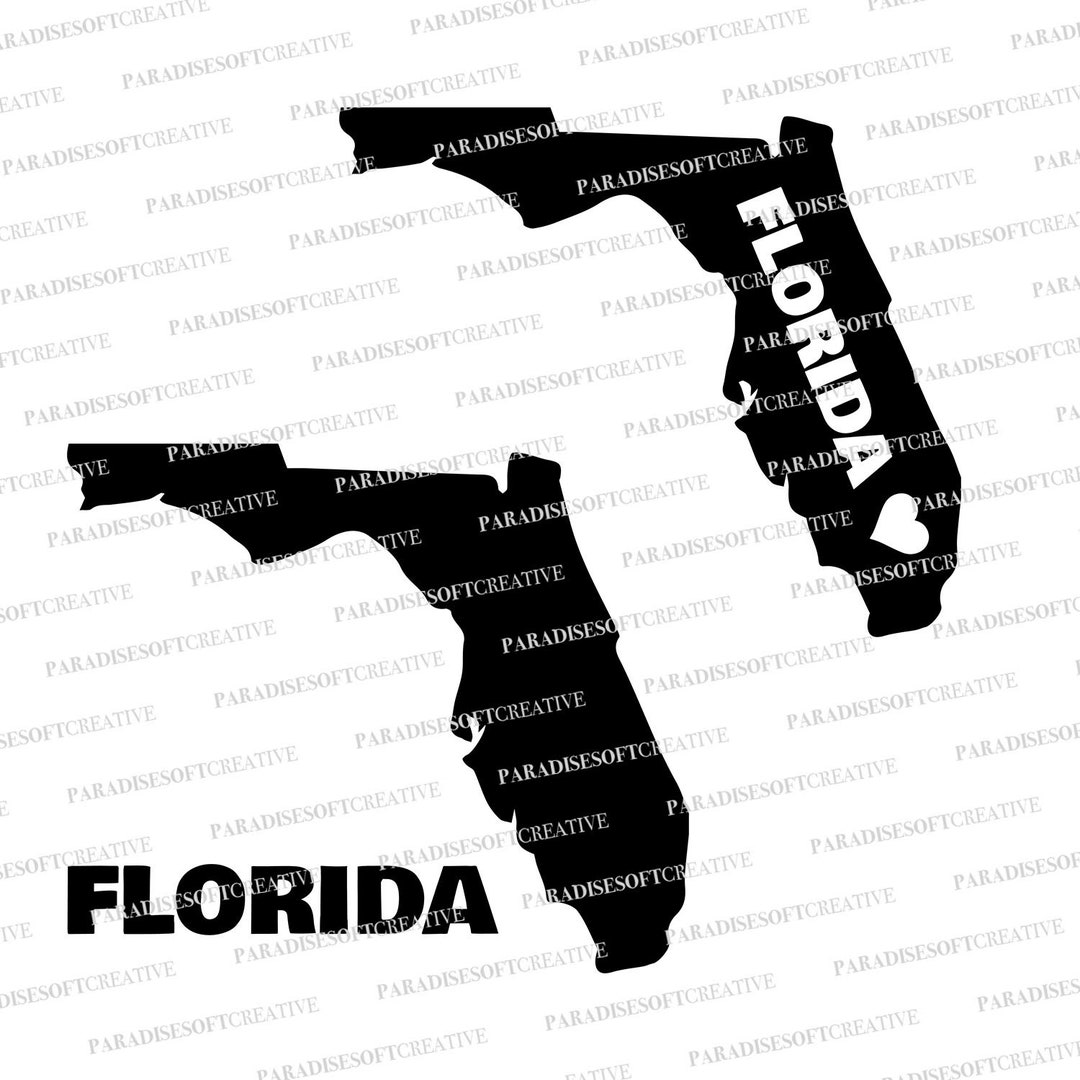 Florida SVG, Florida Shape State, Florida Silhouette, Florida State ...