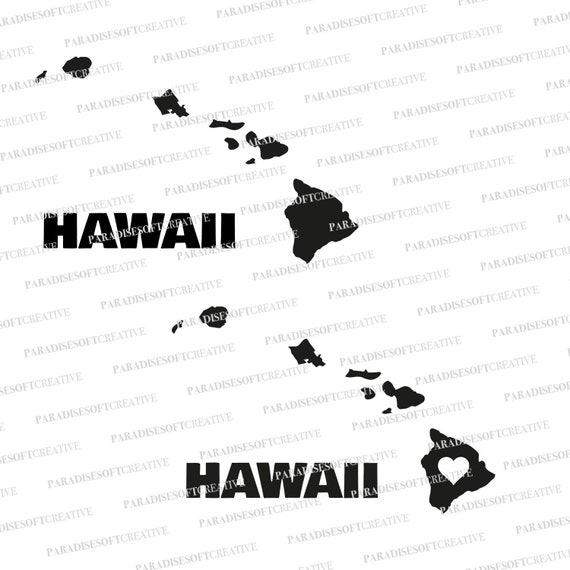 Hawaii SVG Hawaii Shape State Hawaii Silhouette Hawaii | Etsy