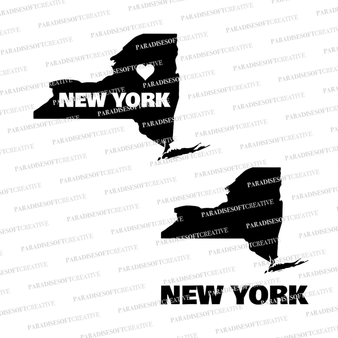 New York SVG, New York Shape State, New York Silhouette, New York State ...
