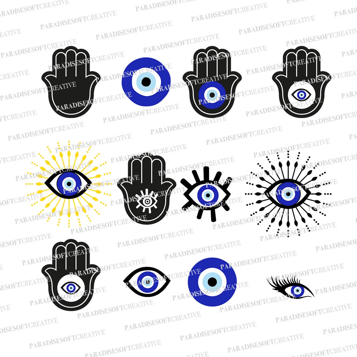 Ojo del diablo SVG Nazar eye SVG Ojo de protección turco | Etsy
