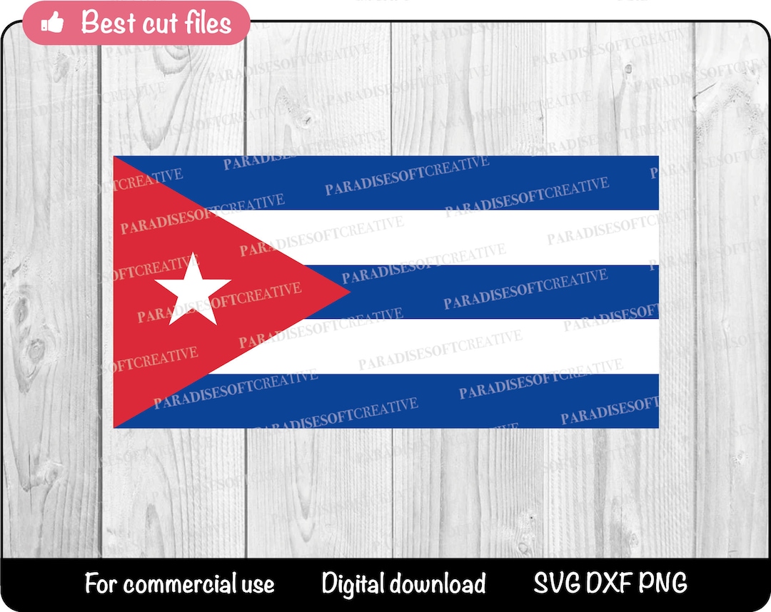 Cuba Flag SVG, Flag of Cuba DXF, Cuban Flag PNG, Cuba Flag Svg, Cuba ...