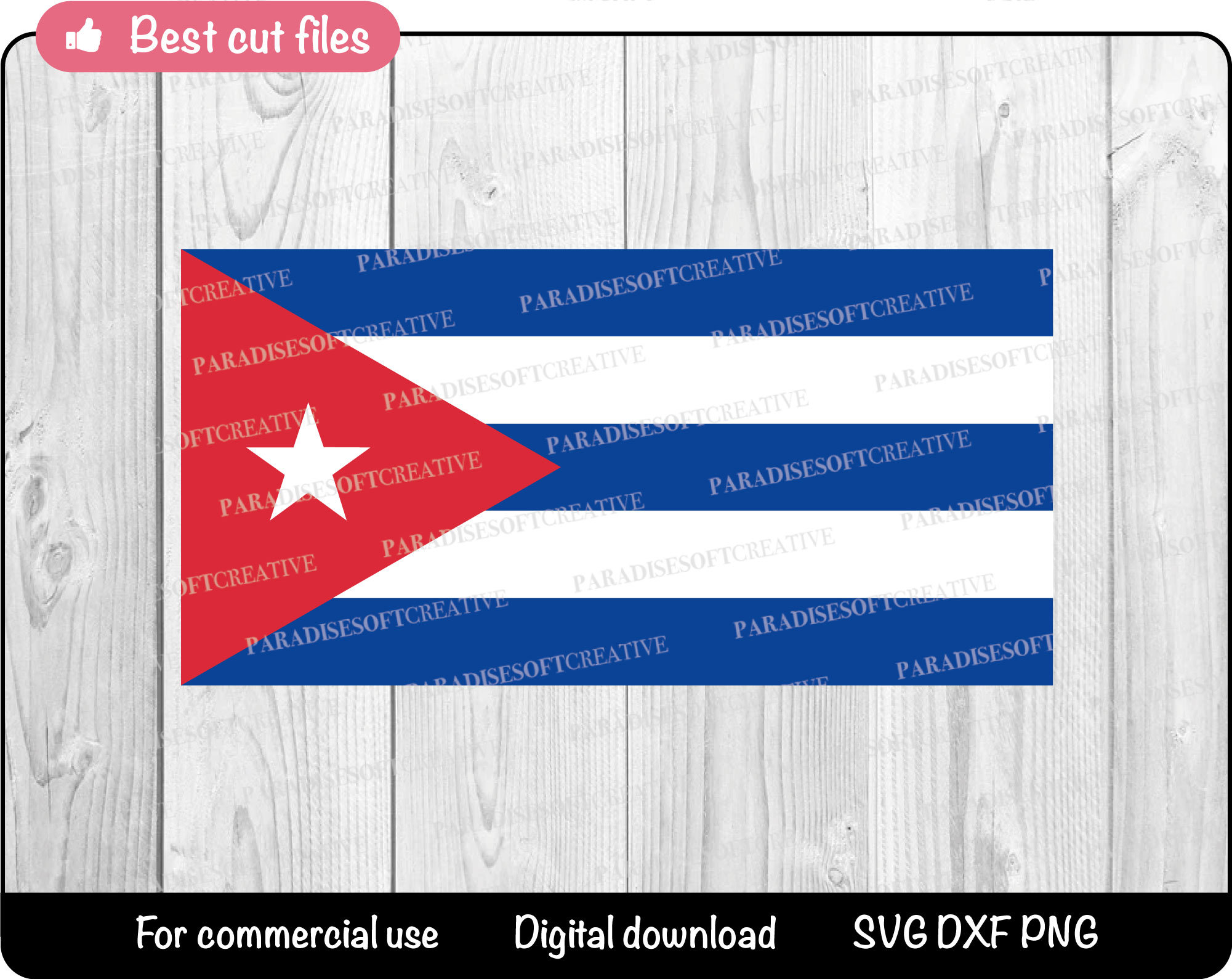 Cuba Flag SVG, Flag of Cuba DXF, Cuban Flag PNG, Cuba Flag Svg, Cuba ...