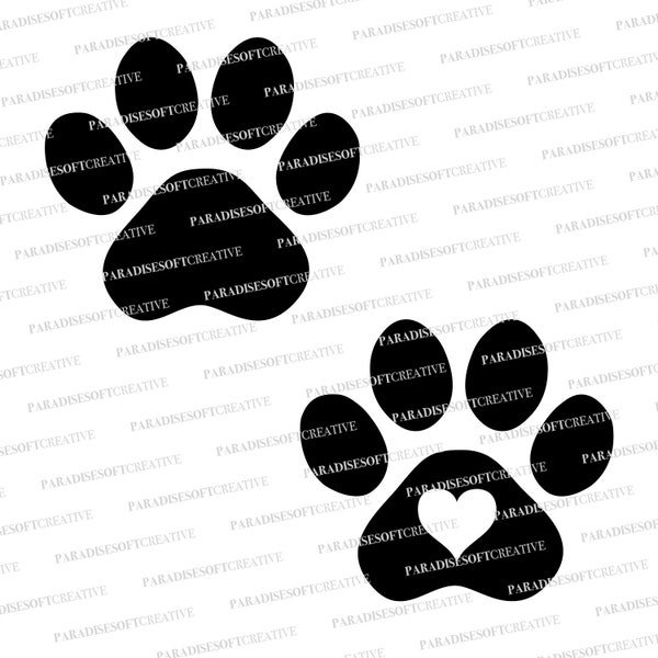 Dog Paw Print Svg - Etsy