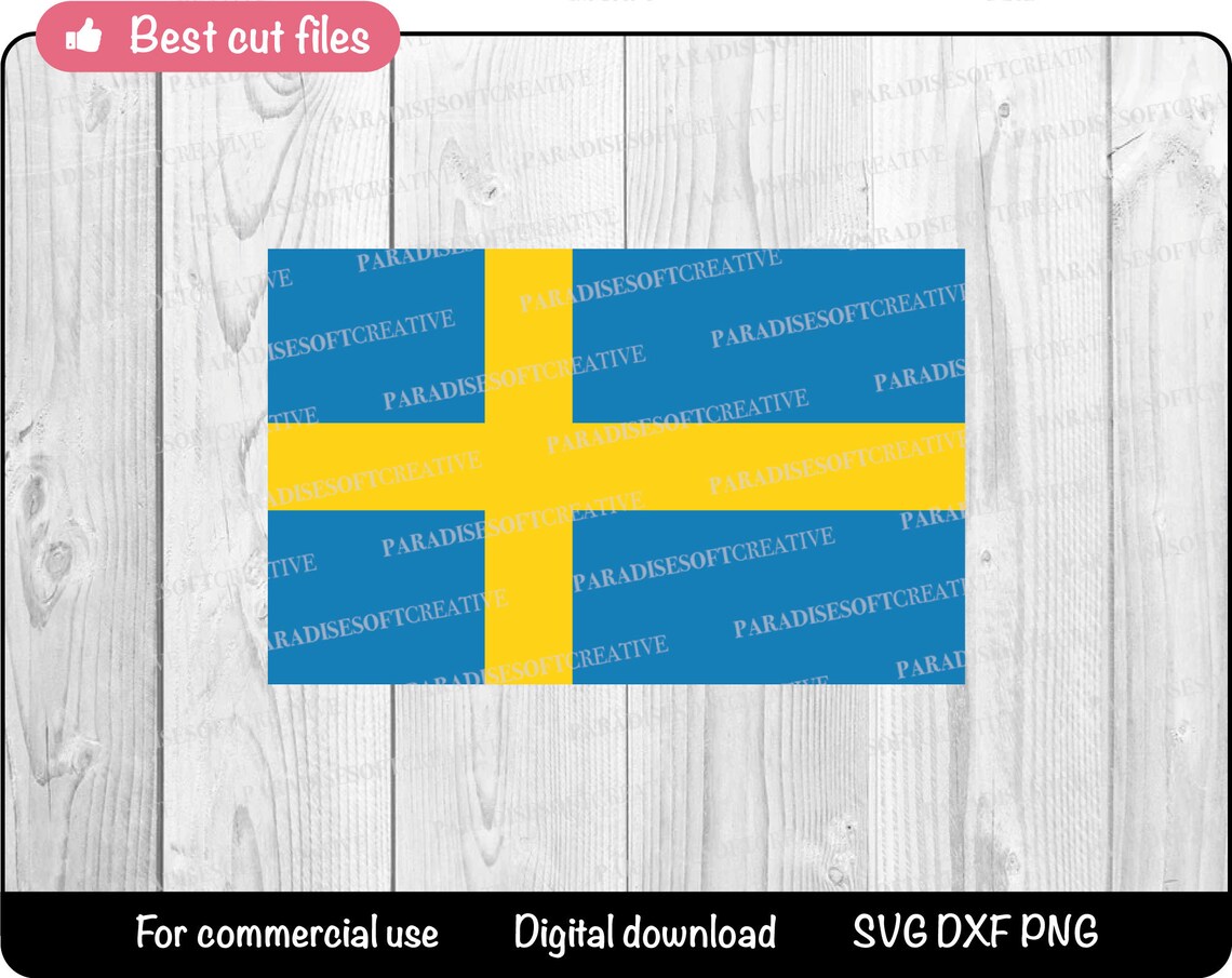 Sweden Flag SVG Swedish Flag DXF Flag Sweden PNG Flag of - Etsy